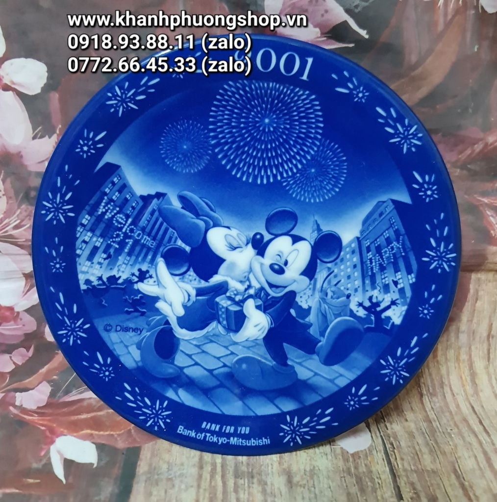 dĩa sứ tròn hình chuột mickey 20cm - dĩa sứ disney Khánh Phương Shop