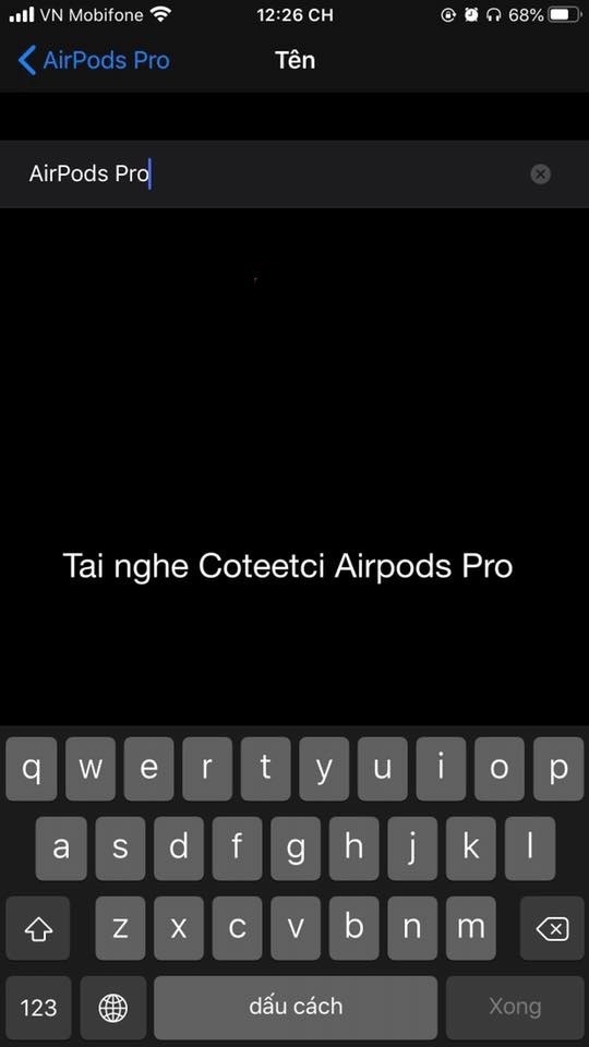 Tai nghe Smart Pods Pro chính hãng Coteetci đổi tên, định vị, xuyên âm ...