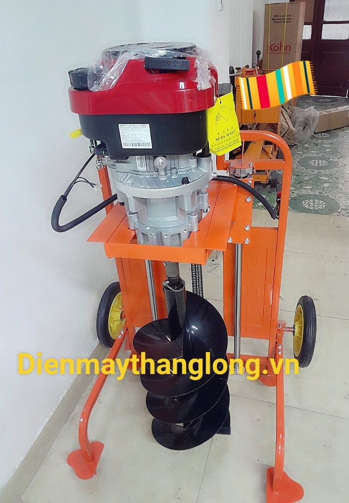 Máy khoan đất Loncin 7HP trồng cây có giá đỡ Hiệu quả cao ...