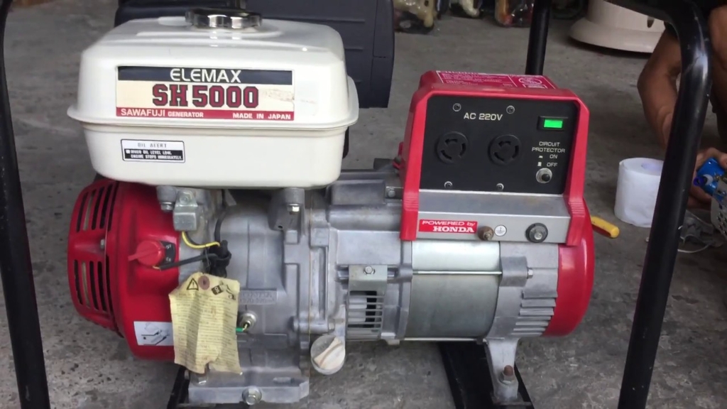 Máy phát điện Elemax SH5000 Nhật Bản nguyên chiếc 4.5KVA ...