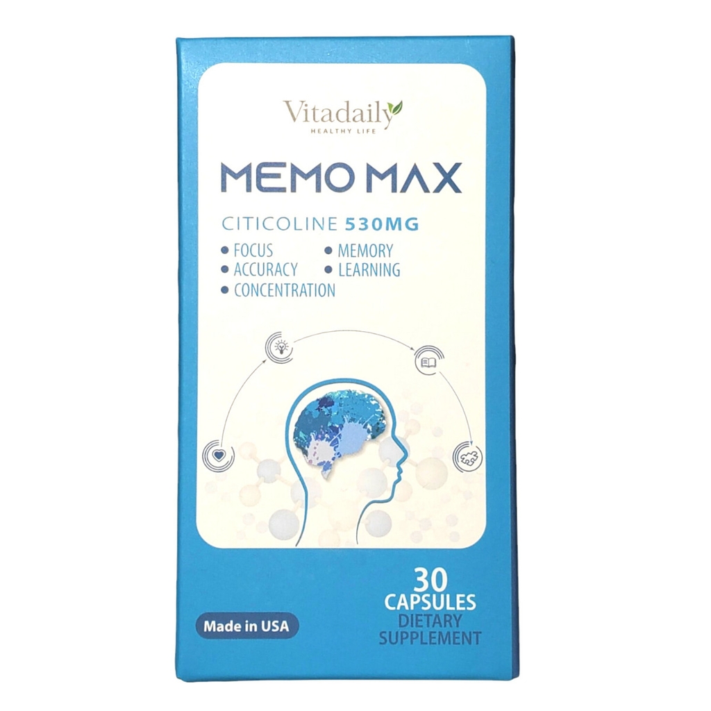 Viên Uống Bổ Não MeMo Max Citicoline 500mg 30 viên Của Mỹ | Vitadaily.vn