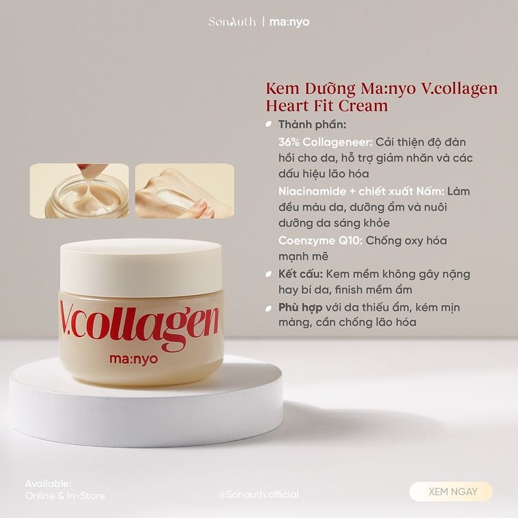 Kem Dưỡng Ma:nyo V.collagen Heart Fit Cream (NK) | SonAuth Official