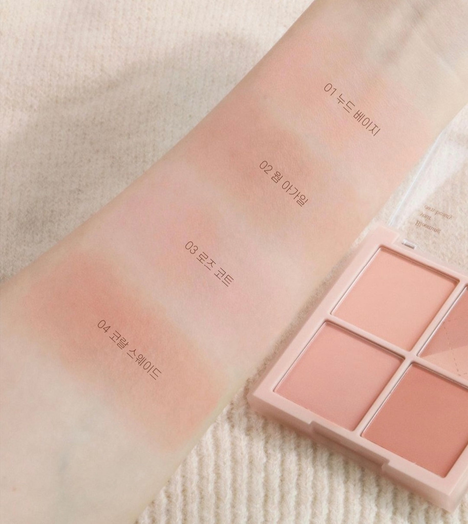 Phấn Má Dasique Blending Mood Cheek Palette 4 Colors 11.4g | SonAuth Official