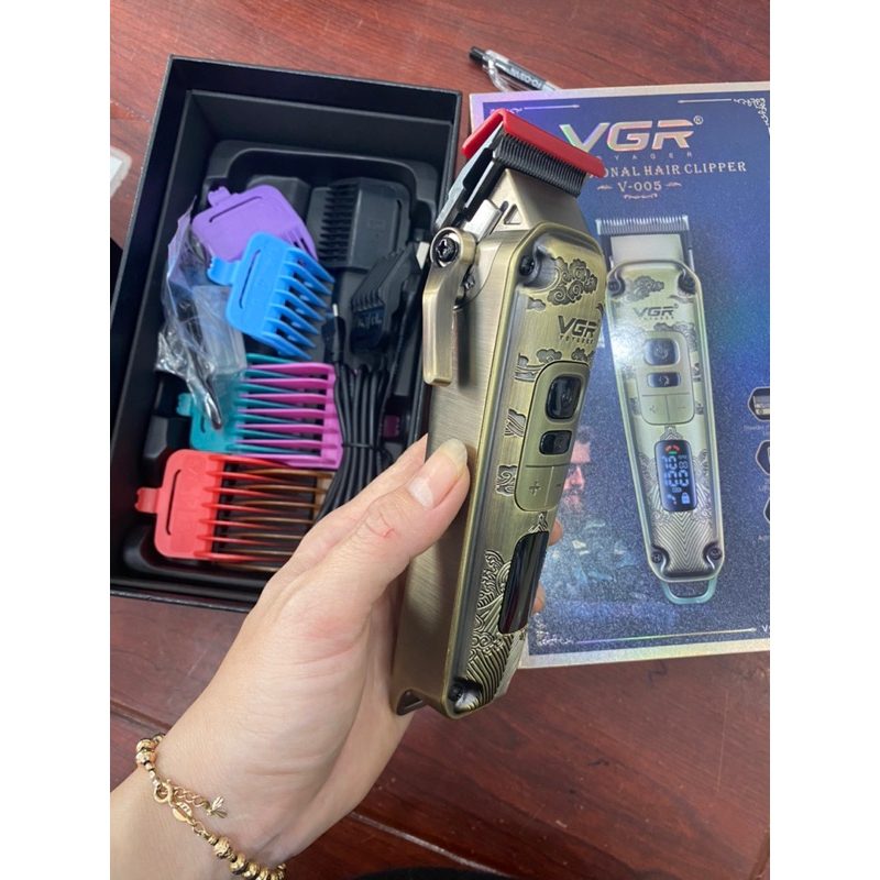 Tông Đơ Cắt Tóc VGR V-005 Lưỡi Đơn Thép Không Gỉ, Kim Loại Nguyên Khối ...