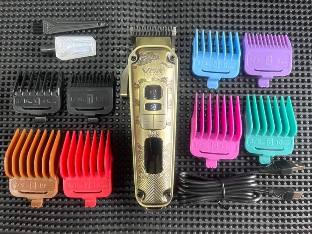 Tông Đơ Cắt Tóc VGR V-005 Lưỡi Đơn Thép Không Gỉ, Kim Loại Nguyên Khối Mỹ phẩm Trường An