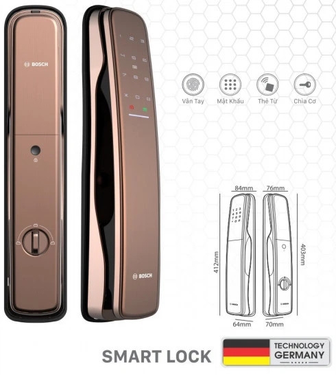 Khóa Cửa Vân Tay BOSCH EL 800A EU GRAY|Chính Hãng Tại Bosch Luxury ...