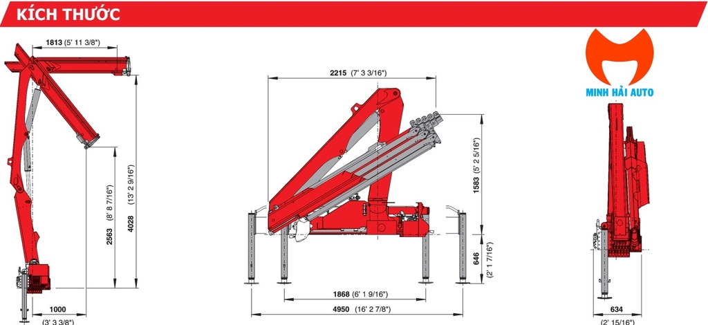 CẨU GẤP 3 TẤN PALFINGER PK 6500