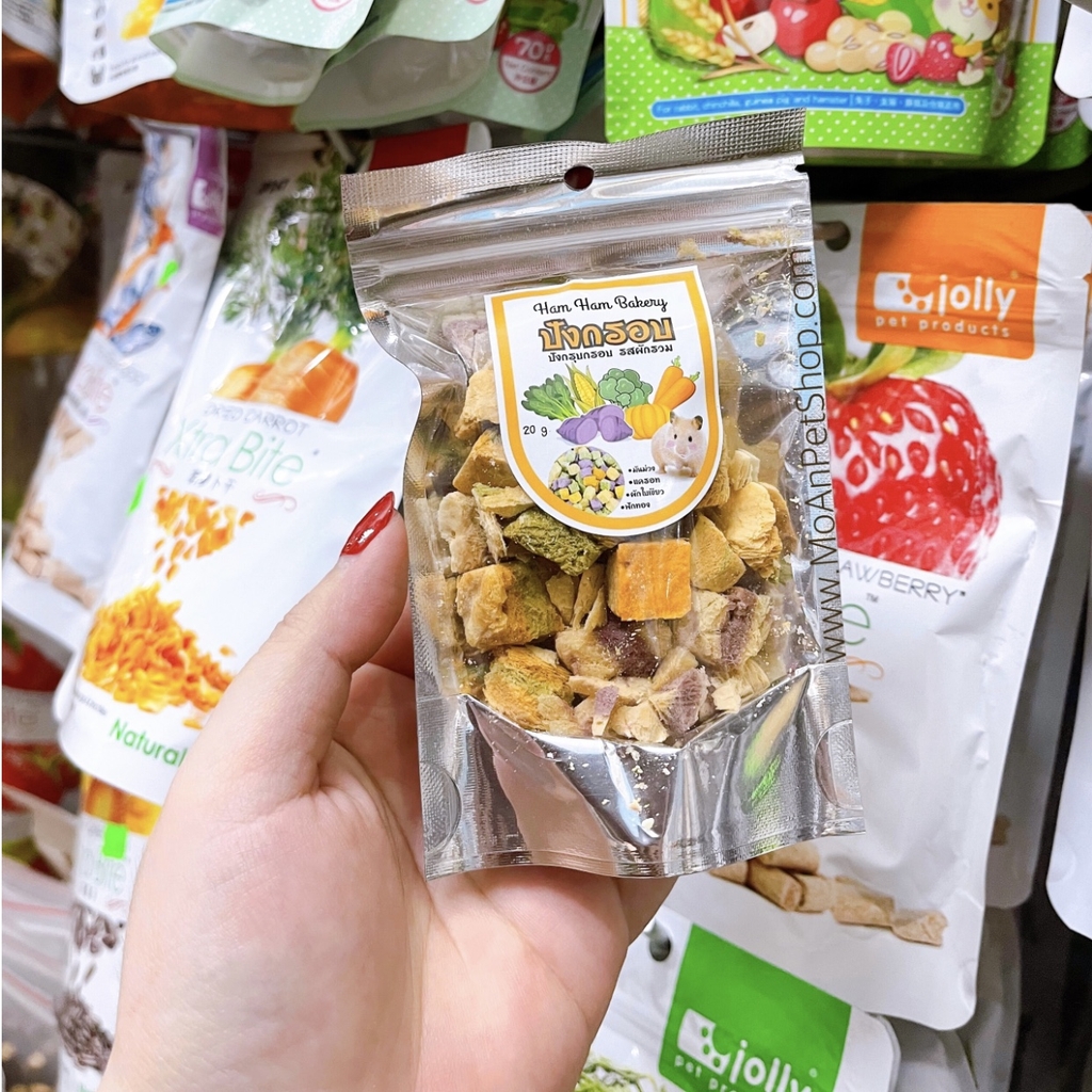 Snack Rau Củ Sấy Ham Ham Bakery Thái Lan 20g Cho Hamster Thú Nhỏ