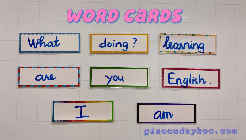 COLORFUL WORD CARDS - Sandy Store