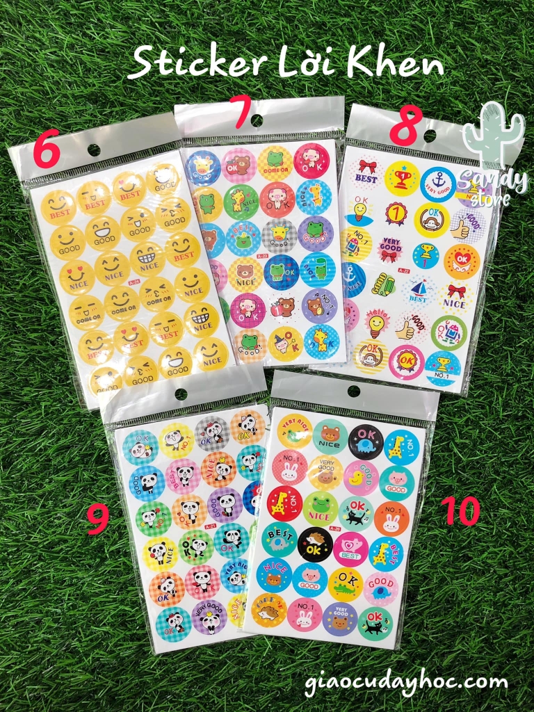 STICKER LỜI KHEN CUTE - Sandy Store