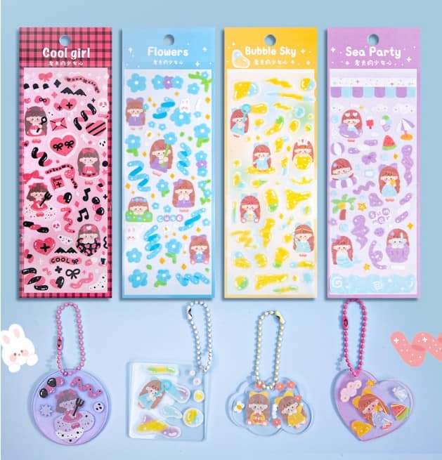 Sticker búp bê lấp lánh - Sandy Store