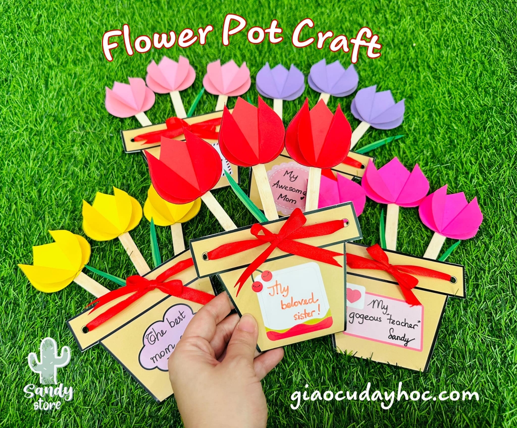 Hoạt Động Làm Chậu Hoa Tặng Mẹ 20-10 - Sandy Store