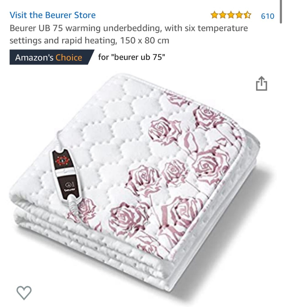 Đệm điện Beurer UB75 150x80cm Tài Trang Hàng Đức