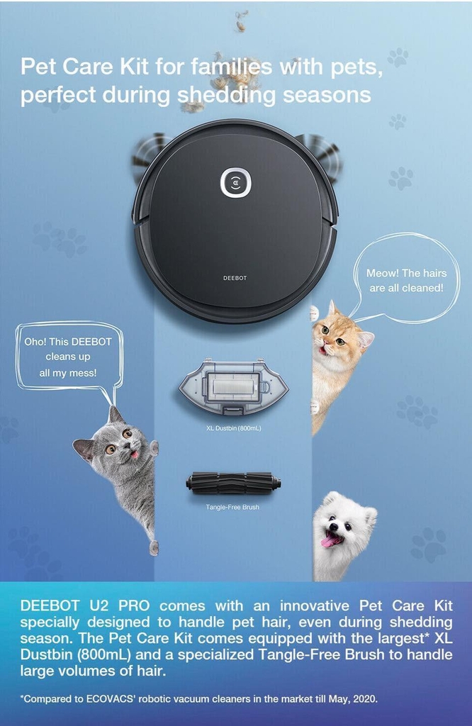 Robot hút bụi lau nhà Ecovacs Deebot U2 pro Tài Trang Hàng Đức
