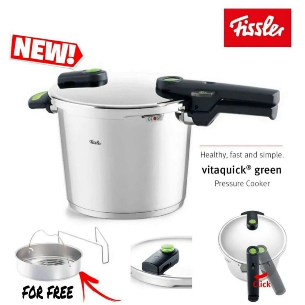 Nồi áp suất Fissler Vitaquick Green 4.5L, 6L (kèm xửng hấp) Tài Trang ...