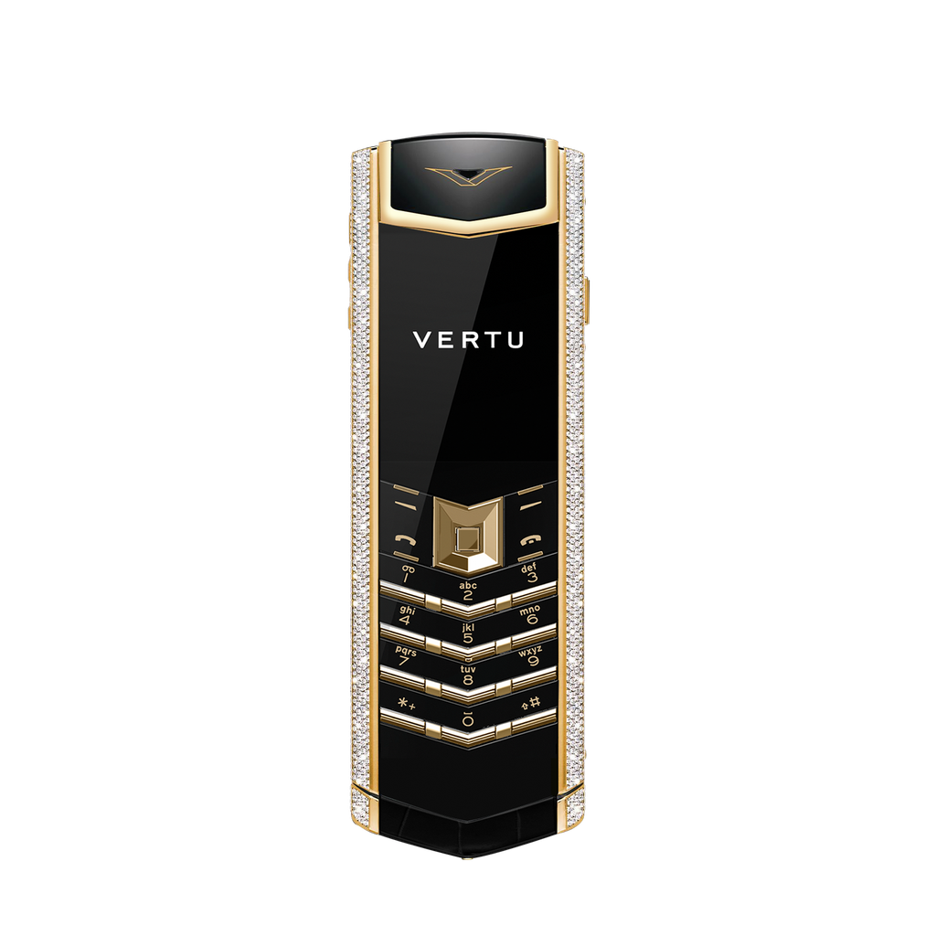 Vertu Signature V - Black Gold Diamond Iron Black Alligator | Kỳ Lân