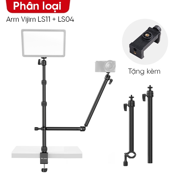 Stand tay ARM kẹp bàn Livestream VIJIM LS11 Camera Desk Mount quay ...