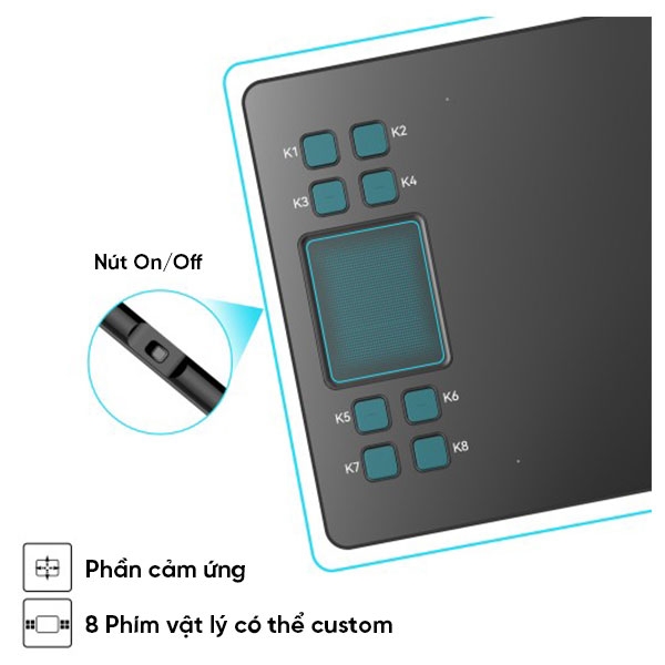 Bảng vẽ cảm ứng VEIKK A50 touchpad - KT 10x6 Inch tương thích với ...