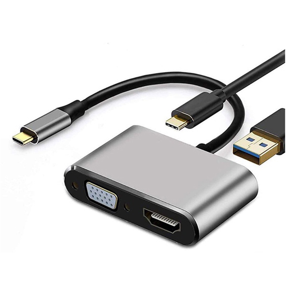 Hub chuyển đa năng Type-C 4 IN 1 ra HDMI, VGA, USB 3.0, PD87W mẫu xịn ...