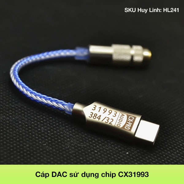 DAC Jack chuyển Type-C to 3.5mm - Chip CX31993 kèm USB-C to USB-A sử ...