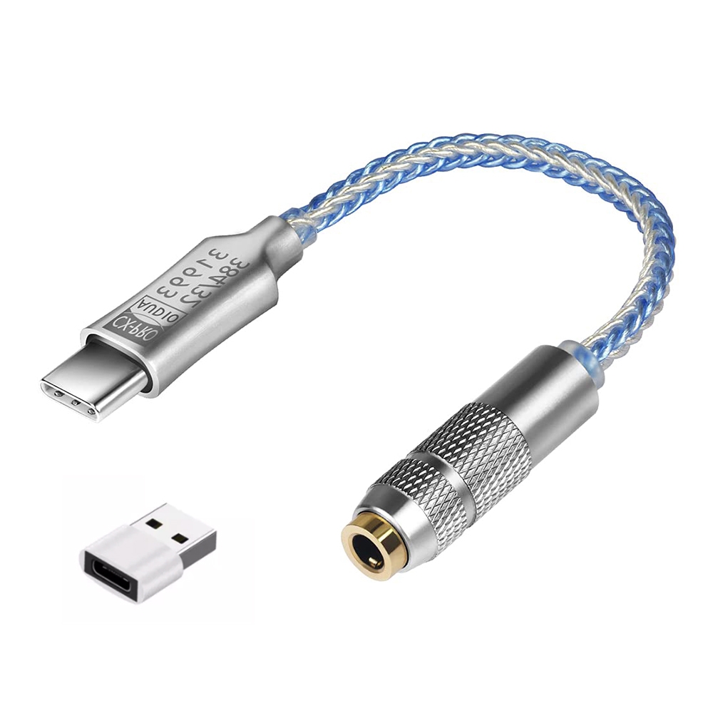 DAC Jack chuyển Type-C to 3.5mm - Chip CX31993 kèm USB-C to USB-A sử ...