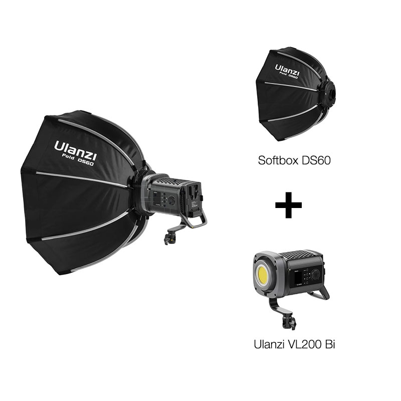 Softbox Ulanzi DS60 thiết kế thông minh lắp đặt dễ dàng với ngàm bowen ...