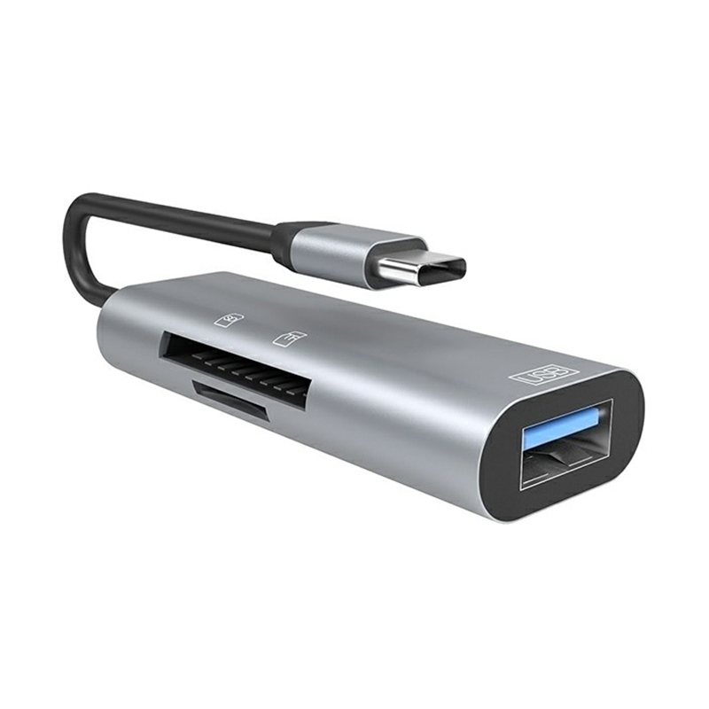 Cáp hub 3 IN 1 USB Type-C SD / TF Card Reader và USB 3.0 hỗ trợ OTG rẻ ...