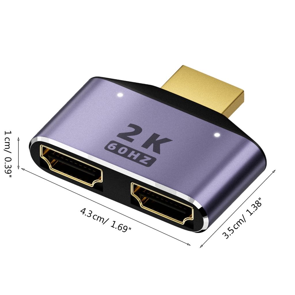 Bộ đầu chia HDMI 1 ra 2 hỗ trợ 2K@60HZ HL1229 băng thông 8Gbps có đèn ...
