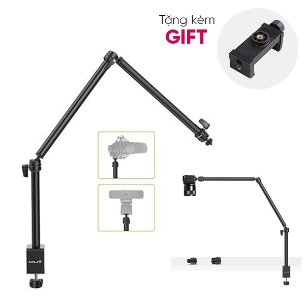 Tay Arm linh hoạt kẹp bàn VIJIM LS08 - Gắn phụ kiện Micro, Máy ảnh ...