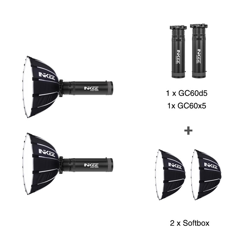 INKEE GC60 Đèn chiếu sáng điều chỉnh nhiệt độ màu công suất 60W (2 phiên bản tùy chọn) | Huy Linh