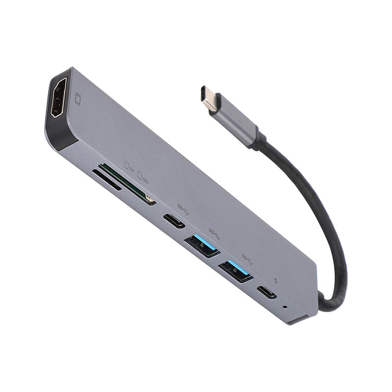 Dock Station Hub Type-C 7 IN 1 ra đa cổng tín hiệu PD/USB 3.0/SD UC902 ...