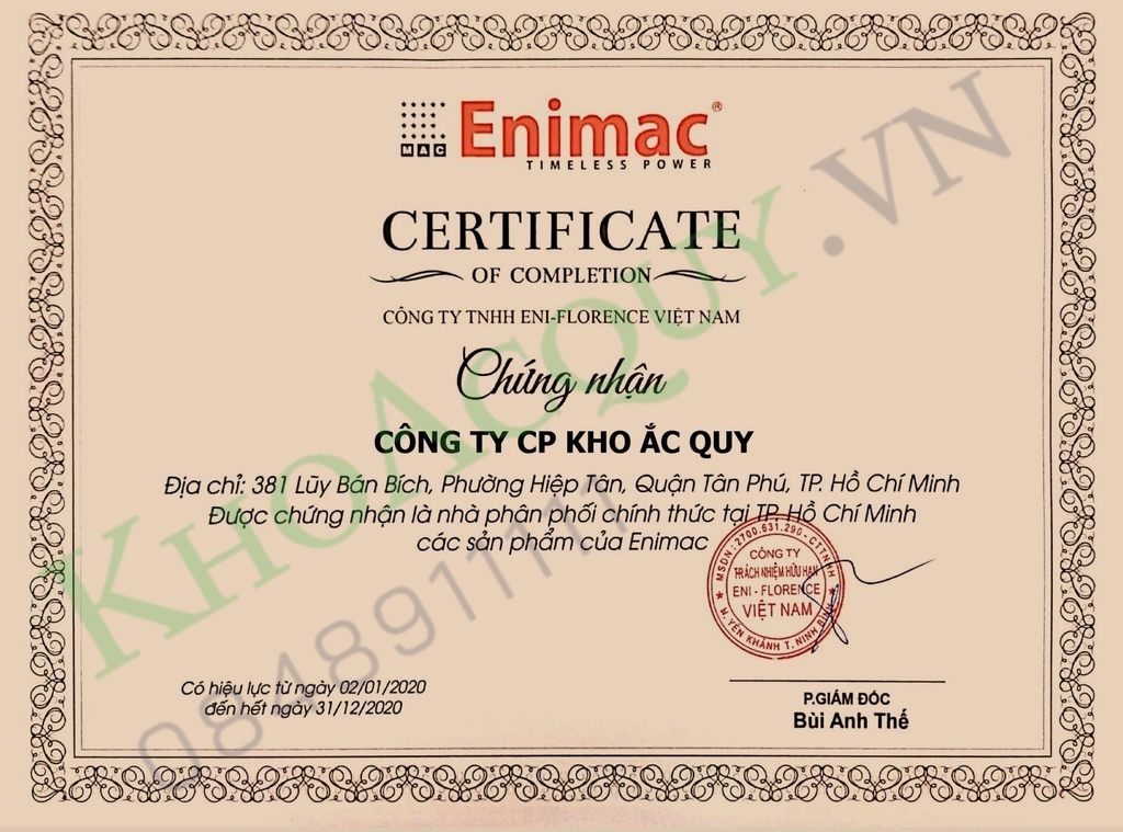 Ắc quy Enimac 12V 150AH CMF 150-160G51 | G7Auto.vn