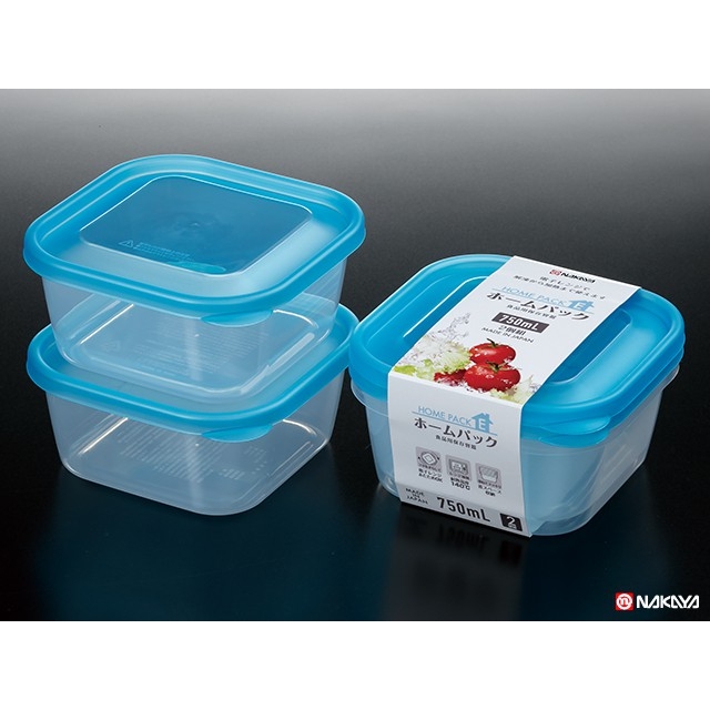 Set 3 hộp nhựa 380ml màu xanh Nakaya