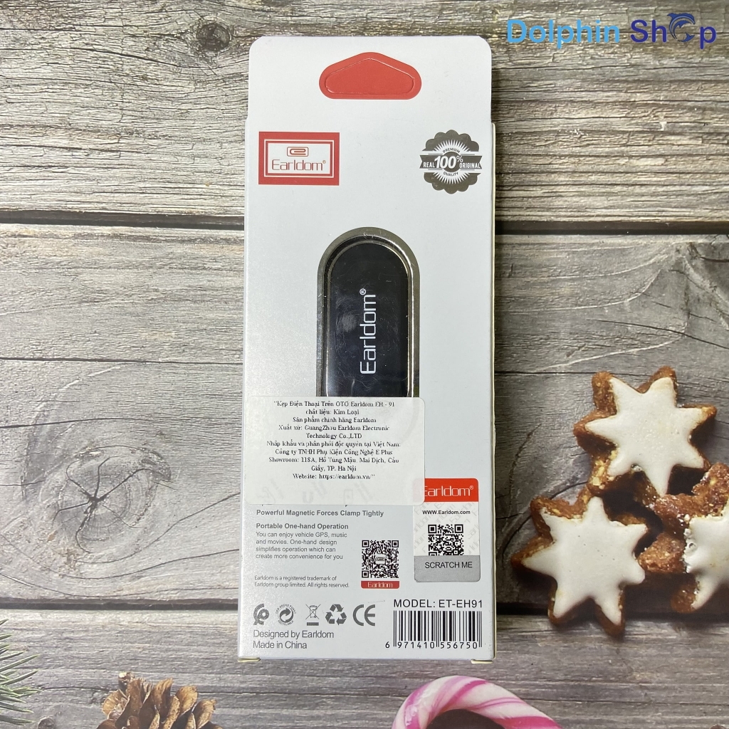 Giá Đỡ Điện Thoại Trên Ô Tô Hút Nam Châm Cực Chắc Chắn Earldom EH91 Dolphin Shop