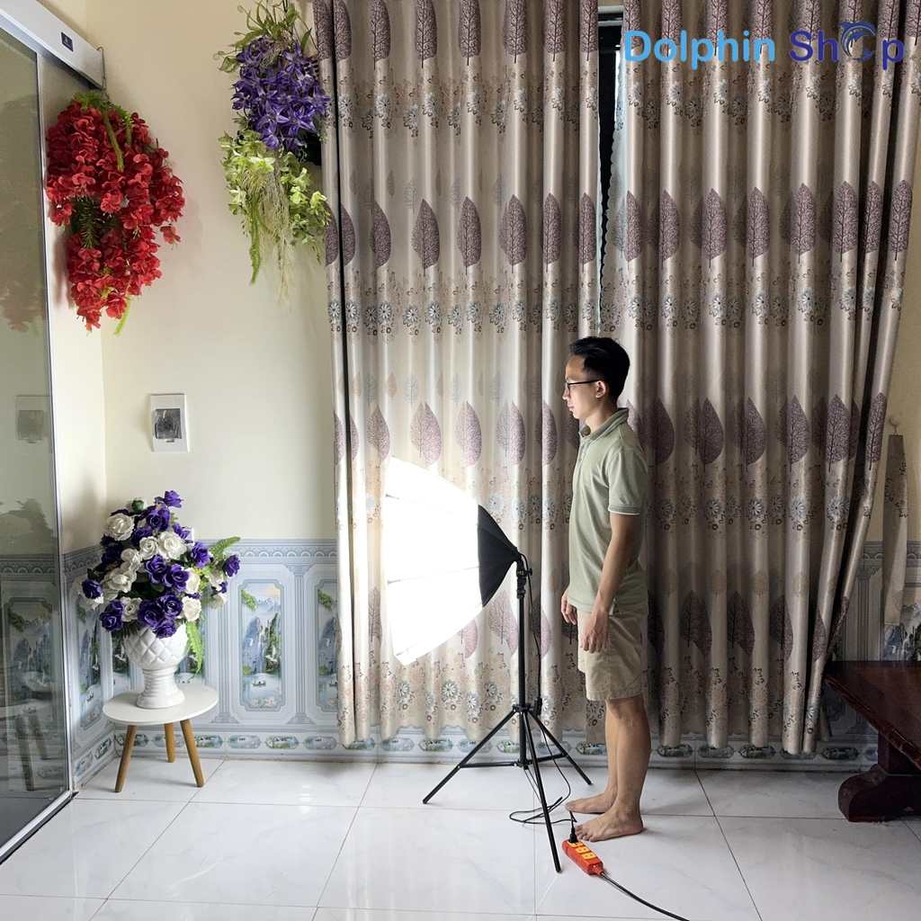 Đèn Studio Softbox Bát Giác Chụp Ảnh Sản Phẩm, Livestream, Quay Phim Chuyên Nghiệp Dolphin Shop