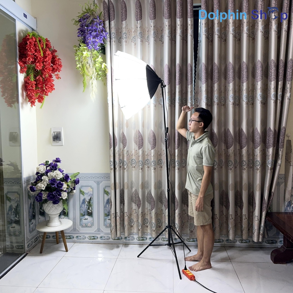 Đèn Studio Softbox Bát Giác Chụp Ảnh Sản Phẩm, Livestream, Quay Phim Chuyên Nghiệp Dolphin Shop