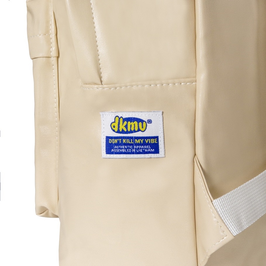 Balo nữ đi học da đẹp màu kem | DKMV Basic Leather Backpack DKMV ...