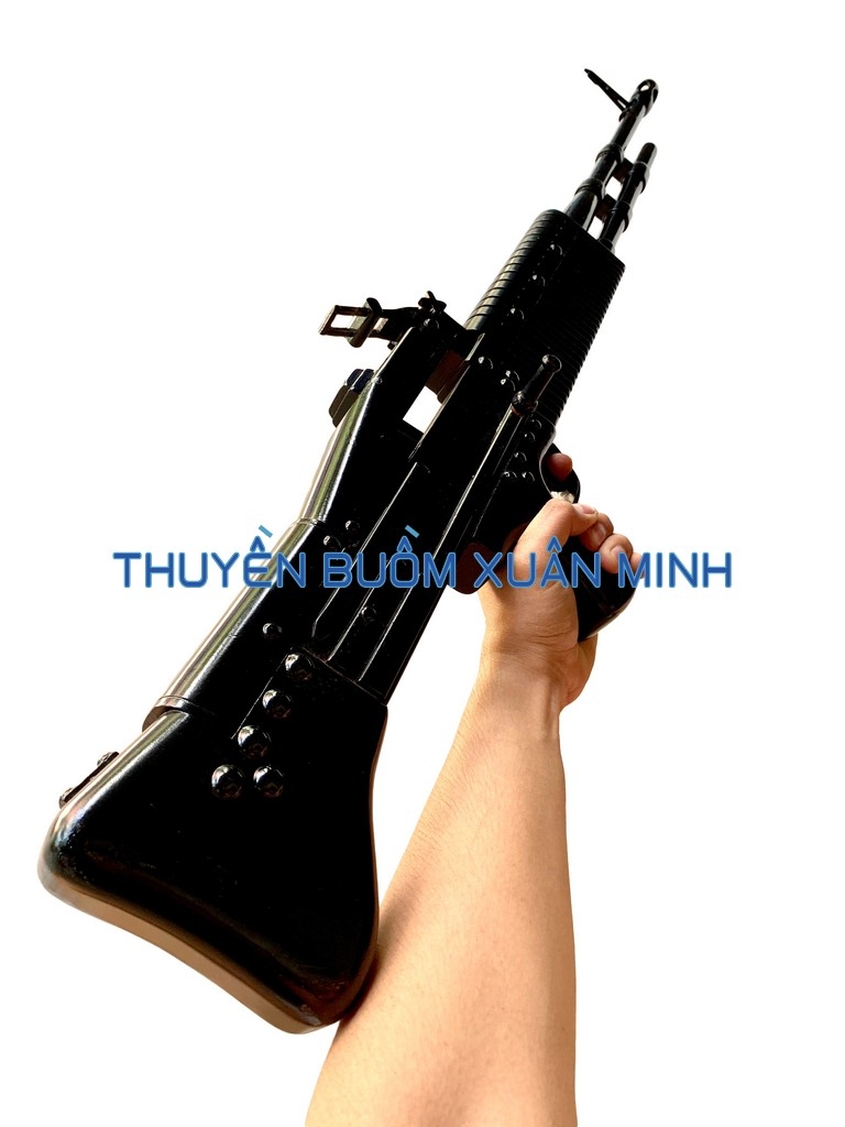 Mô Hình Súng Máy M60 (Sơn Đen) Tỷ Lệ 1:1 | Gỗ Căm Xe | Dài 106cm ...