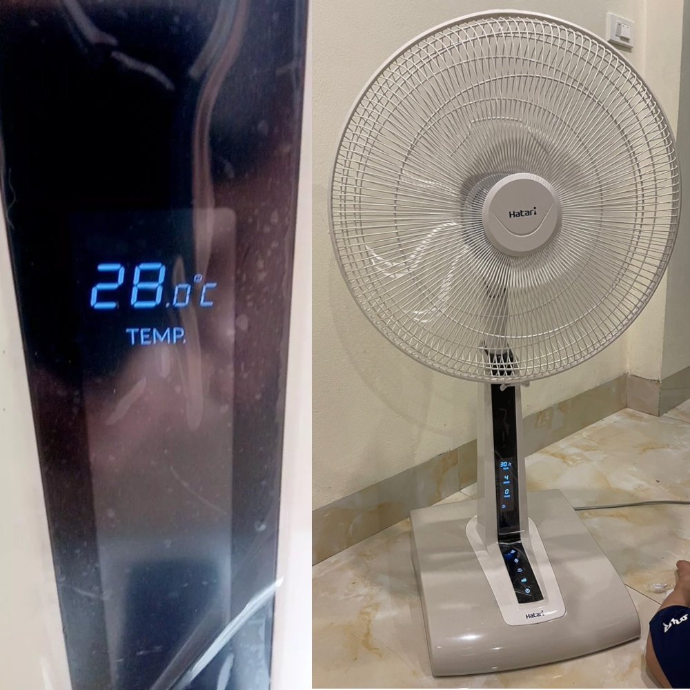 Quạt lửng Thái lan Hatari Slide Smart L1 có khiển trắng Sanhangre Việt Nam