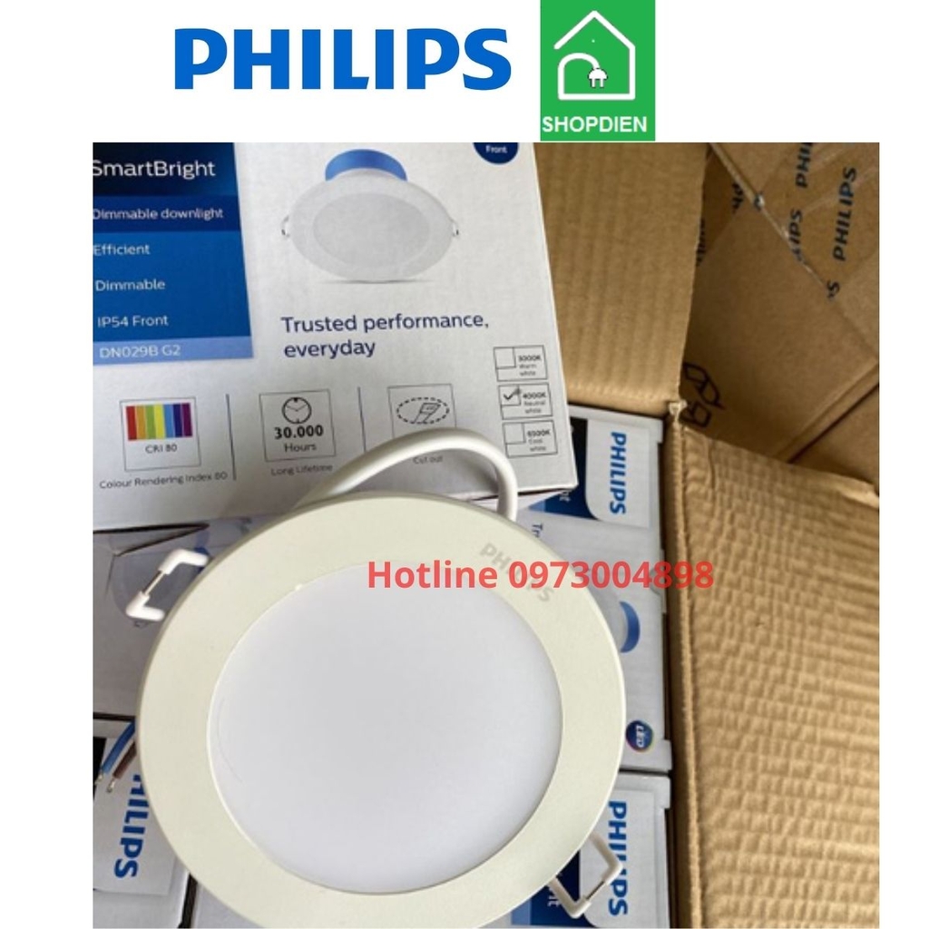 Đèn downlight âm trần 9W D120 DN029B Philips DN029B G2 LED10/CCT PSR-E ...