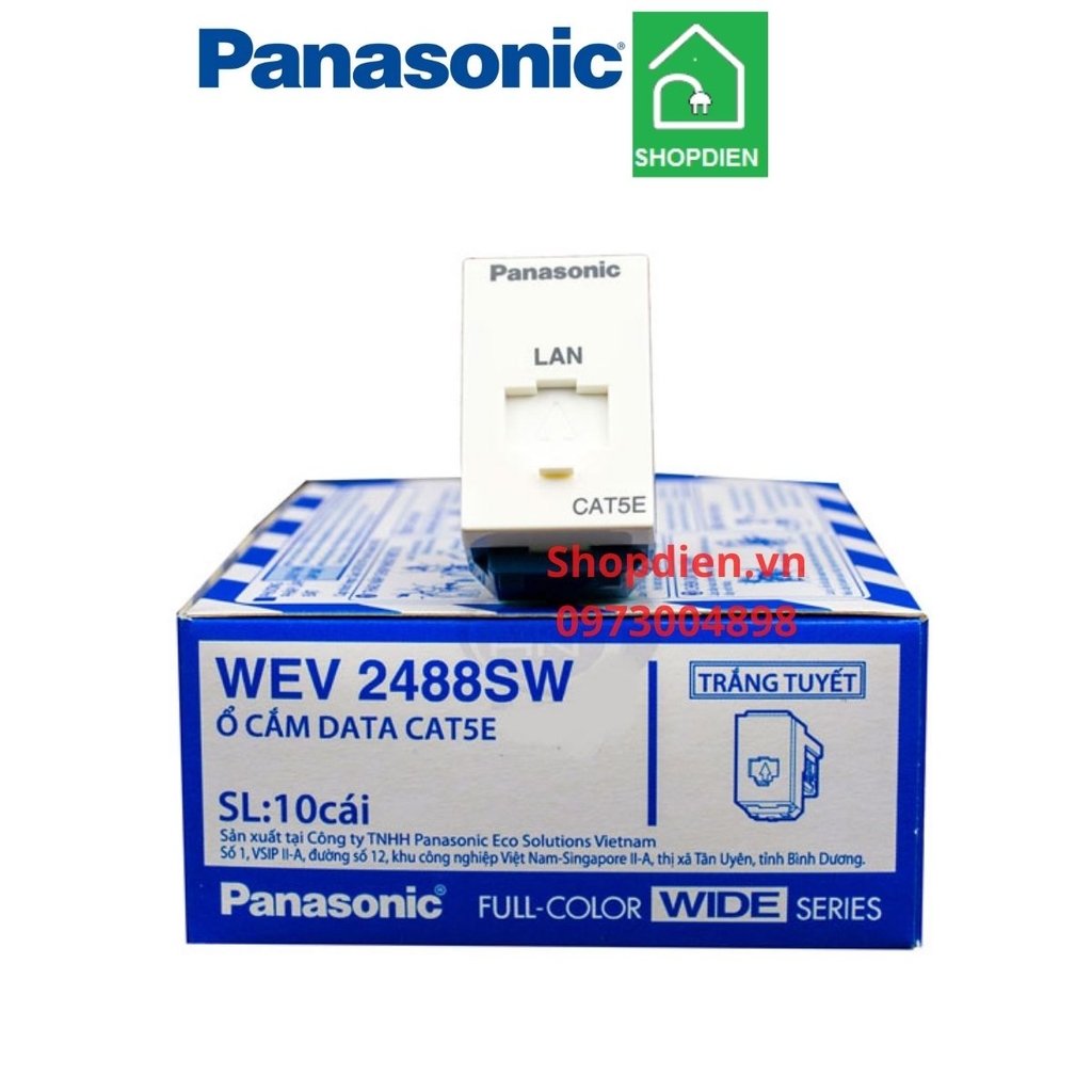WEV2488SW Panasonic Hạt ổ cắm mạng cat5e Wide data outlet/ổ cắm ...