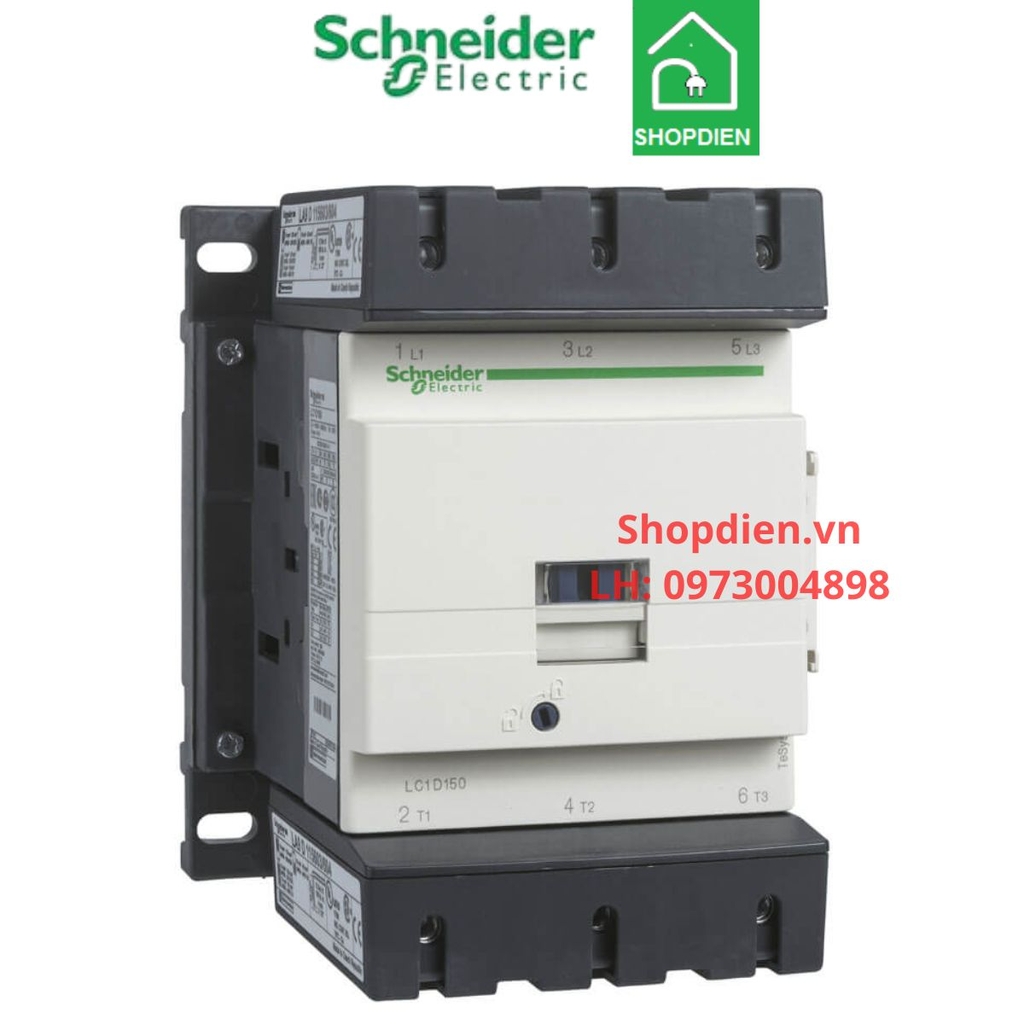 LC1D150M7 Schneider Khởi động từ Contactor 3P 150A 220VAC Tesys Deca ...