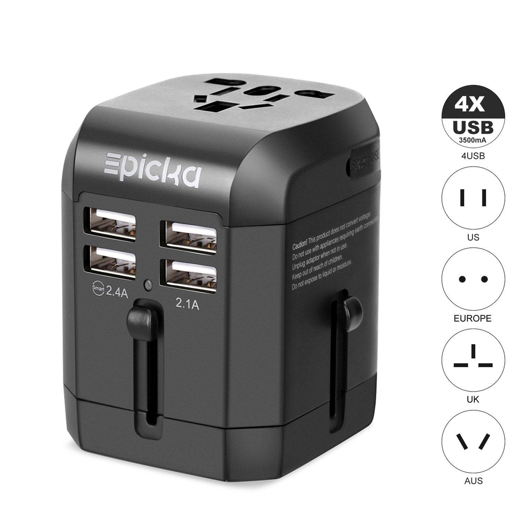 Ổ cắm điện đa năng Epicka Travel Adapter - HitechUSA