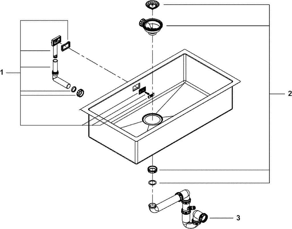Chậu rửa bát Grohe Stainless Steel K700 | 31580SD1 | HA ANH GERMANY