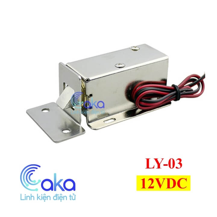 Khóa điện Solenoid 12V LY 03 - Linh Kiện Điện Tử TPHCM - Chuyên cung cấp linh kiện điện tử giá ...