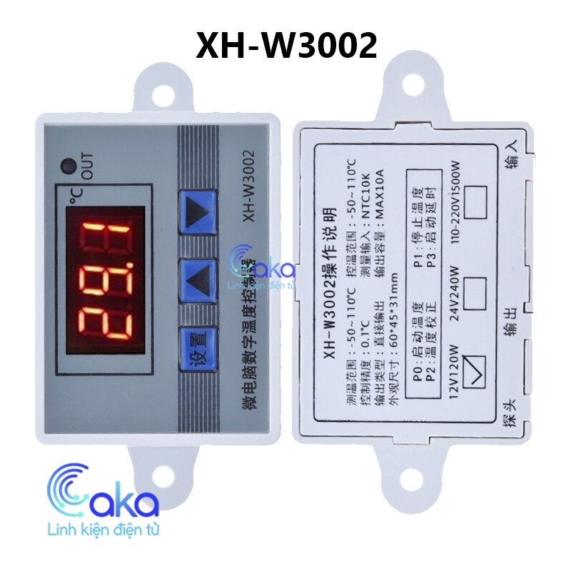 W3002 MẠCH ĐIỀU KHIỂN NHIỆT ĐỘ XH-W3002 220VAC - Linh Kiện Điện Tử ...