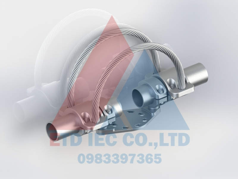 Kẹp cực ống nhôm loại giãn nở - EXPANSION BUS SUPPORT CLAMP ETD IEC