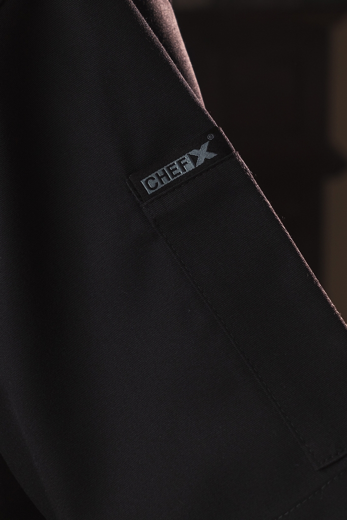 [CHEFX16] ÁO BẾP NGẮN TAY MÀU ĐEN CÚC CÀI - [CHEFX16] BLACK SHORT ...