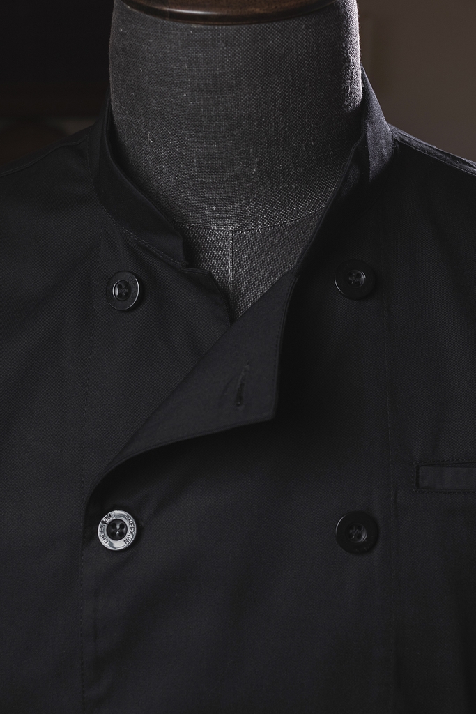 [CHEFX16] ÁO BẾP NGẮN TAY MÀU ĐEN CÚC CÀI - [CHEFX16] BLACK SHORT ...