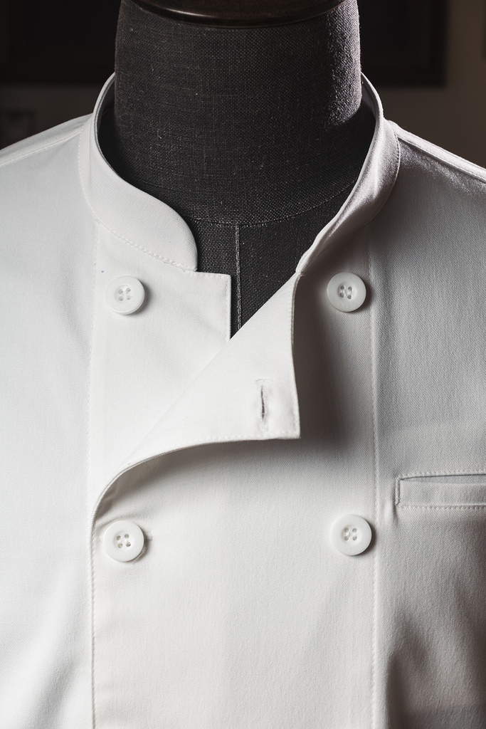 [CHEFX16] ÁO BẾP NGẮN TAY MÀU TRẮNG CÚC CÀI - [CHEFX16] WHITE SHORT ...